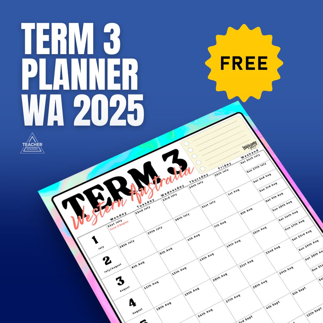 FREE WA Term 3 School Planner 2025 - Teaching Resource