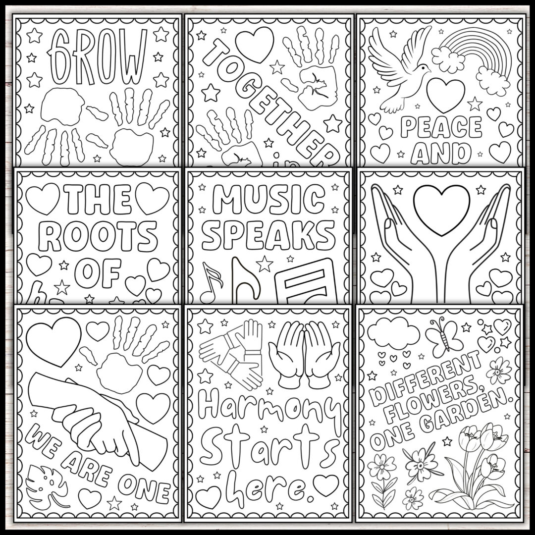 Harmony Day Coloring Pages for Kids | Harmony Week Coloring Sheets ...