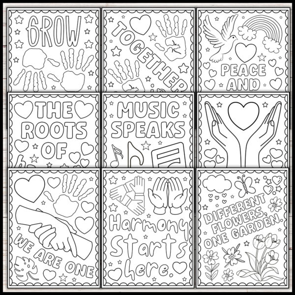 Harmony Day Coloring Pages for Kids | Harmony Week Coloring Sheets ...
