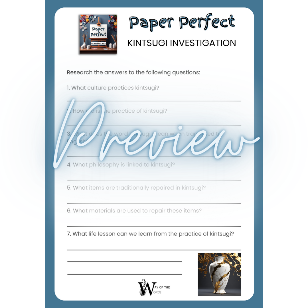 "Paper Perfect" Kintsugi Investigation - Teacher Professional Development