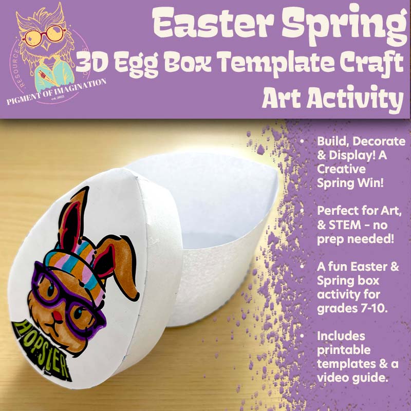Egg Box 3D Craft Template for Easter & Spring SEL | Printable Art ...