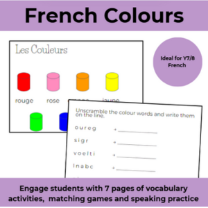 Les Couleurs - The Colours in French for Beginners - Teacher ...