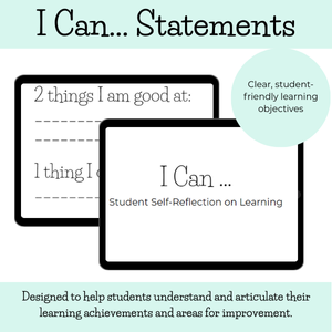 I Can Statements for Learning Goals: La Famille - French Family ...