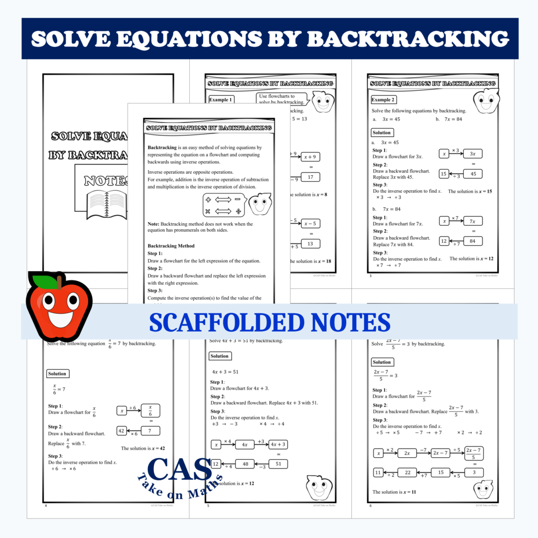 Solve One & Two Step Linear Equations by Backtracking Flowcharts ...