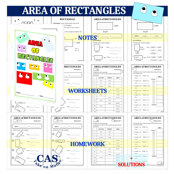 Area of Rectangles Workbook - Teacher Professional Development