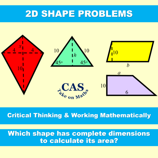 Area of 2D Shapes-Critical thinking Activity-Maths Challenge 3 ...