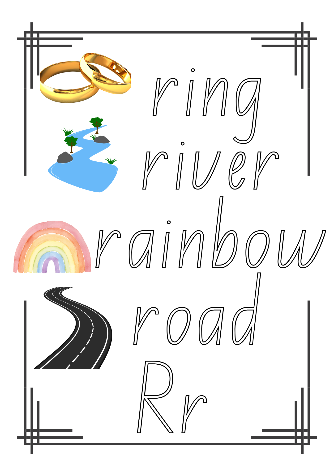 Alphabet, jolly phonics, word tracing with image - Teacher Professional ...