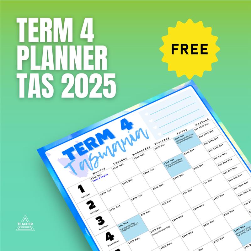 Free School Term Planner - Teacher Professional Development