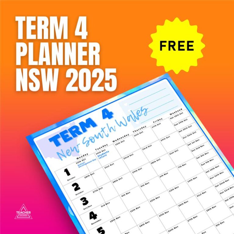 Free School Term Planner - Teacher Professional Development