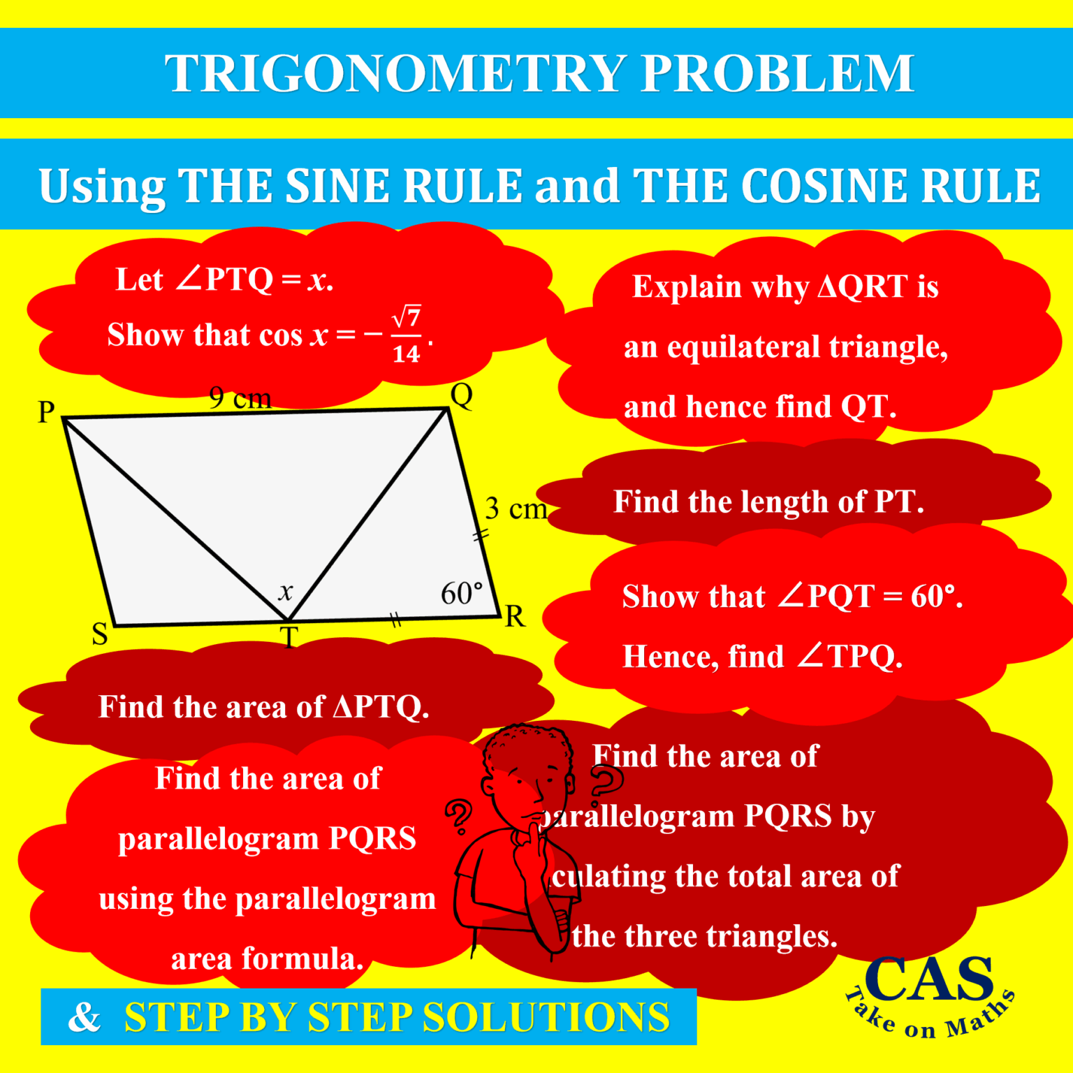 Grades 10 to 12 Trigonometry Problem- The Sine Rule-The Cosine Rule ...