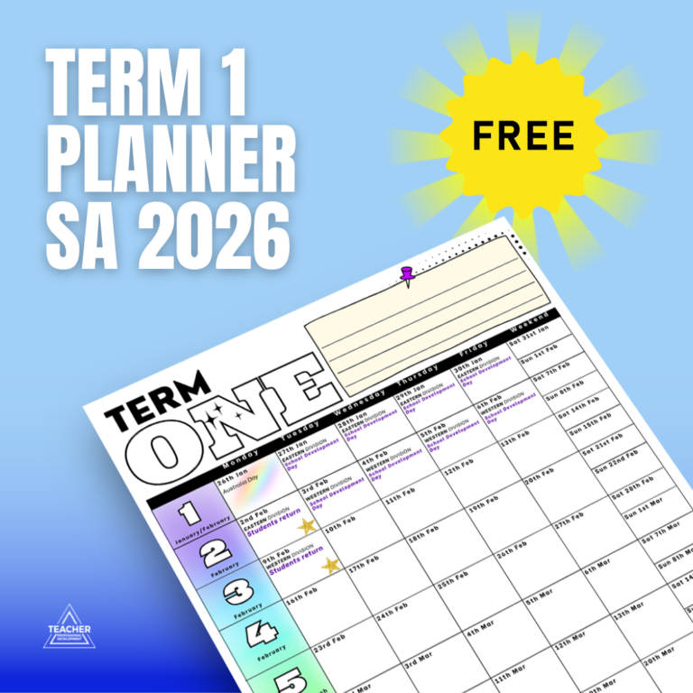 Free School Term Planner - Teacher Professional Development