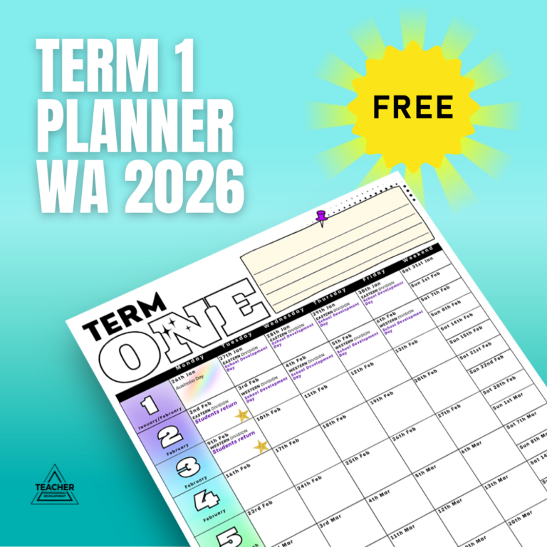 Free School Term Planner - Teacher Professional Development