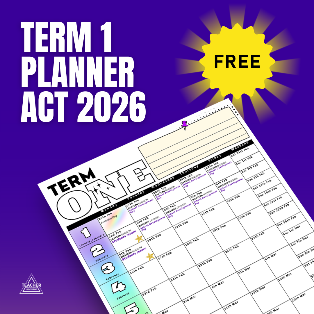 Free School Term Planner - Teacher Professional Development