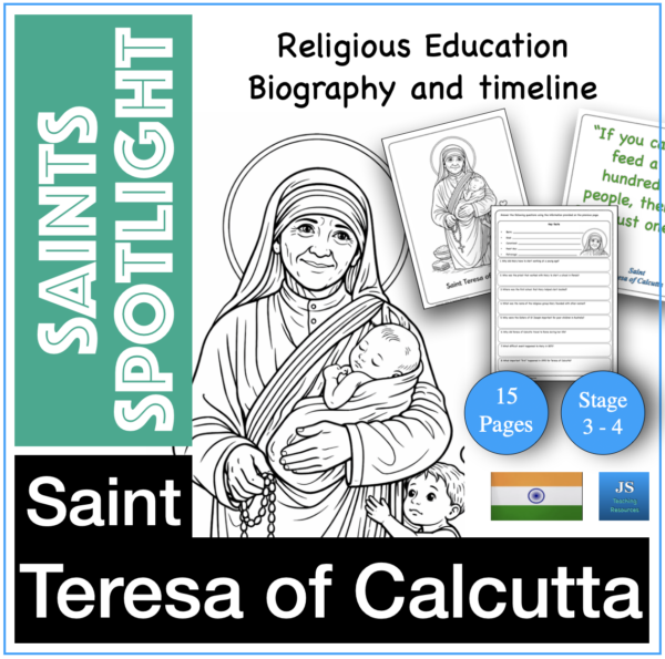 Saints Spotlight | Saint Teresa of Calcutta Activity Bundle - Teacher ...